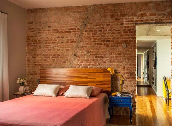 Paredes sem reboco na decoração