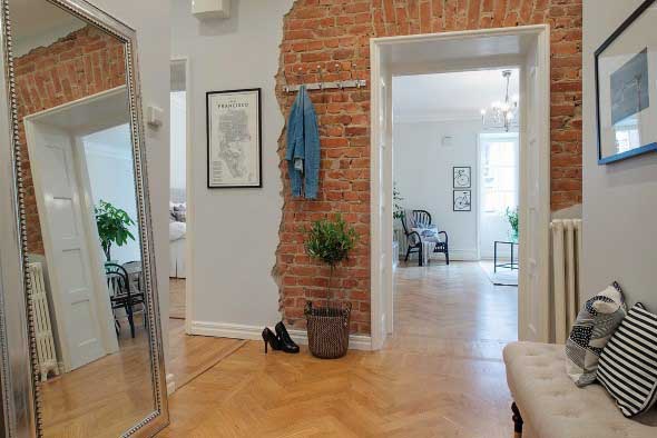 Paredes sem reboco na decoração